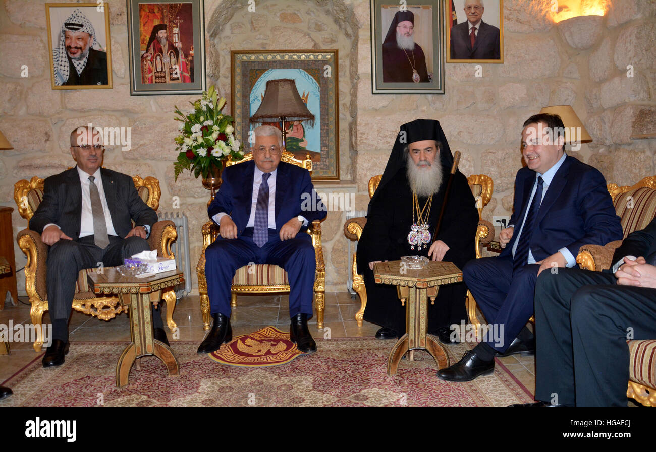 Bethlehem, Palestine. 6th Jan, 2017. Greek Orthodox Patriarch of ...