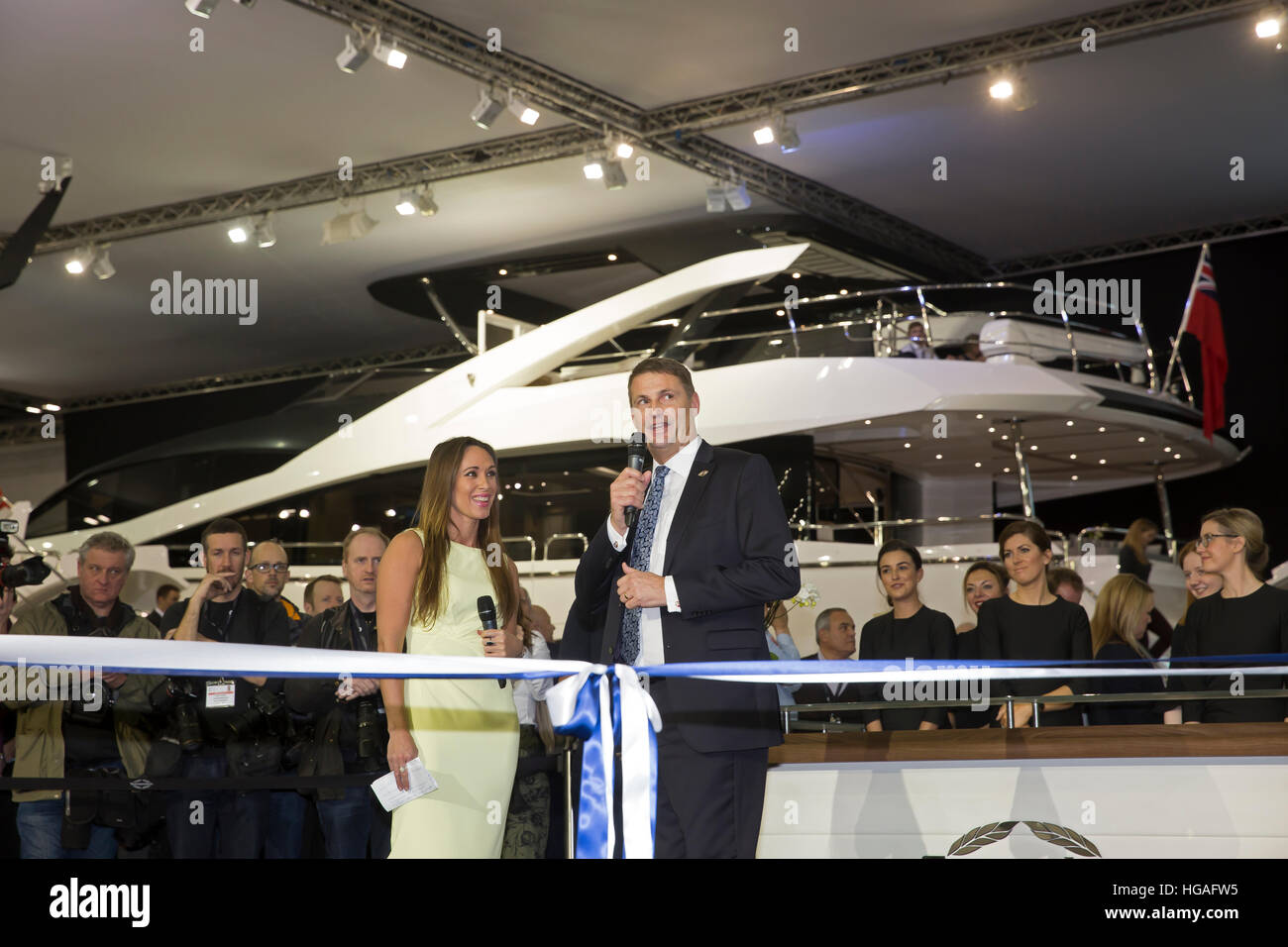 Excel London, UK. 6th Jan, 2017. Presenter Alexandra legouix on the ...