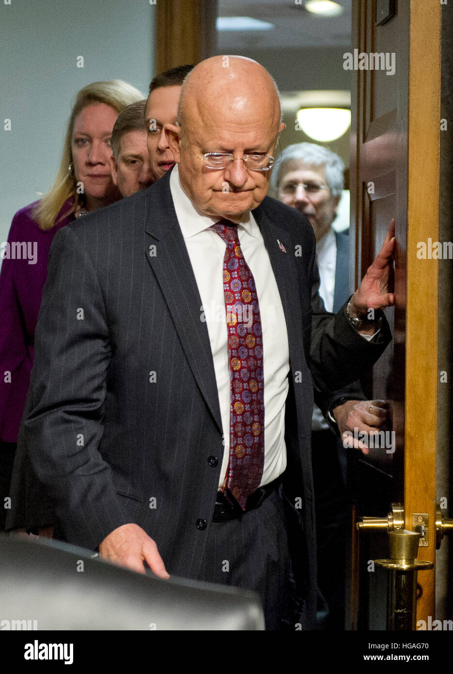 James R. Clapper, Jr., Director Of National Intelligence arrives for ...