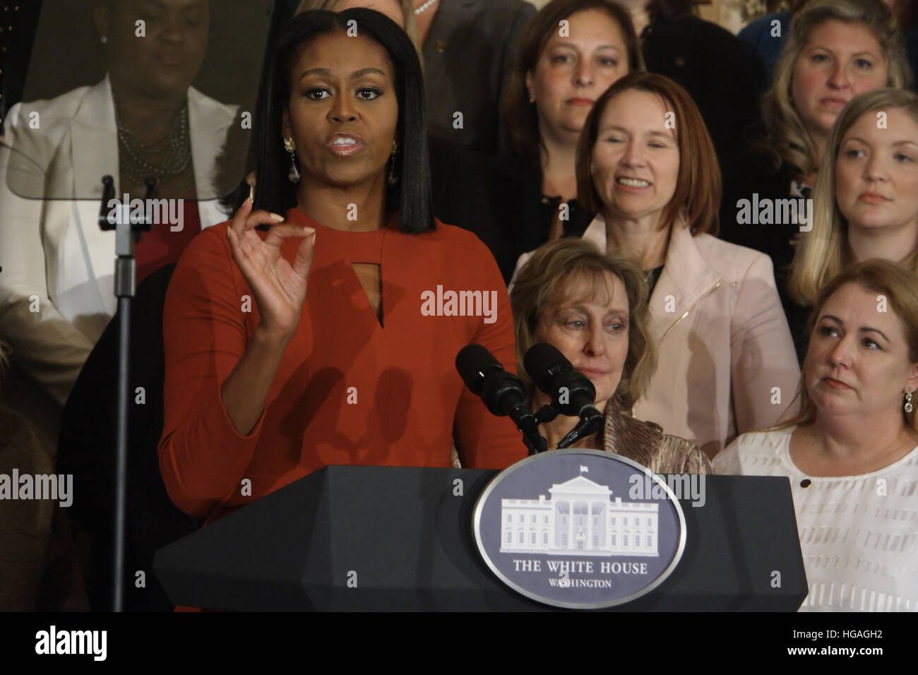 Washington, DC, USA. 6th Jan, 2017. First Lady Michelle Obama, seen ...
