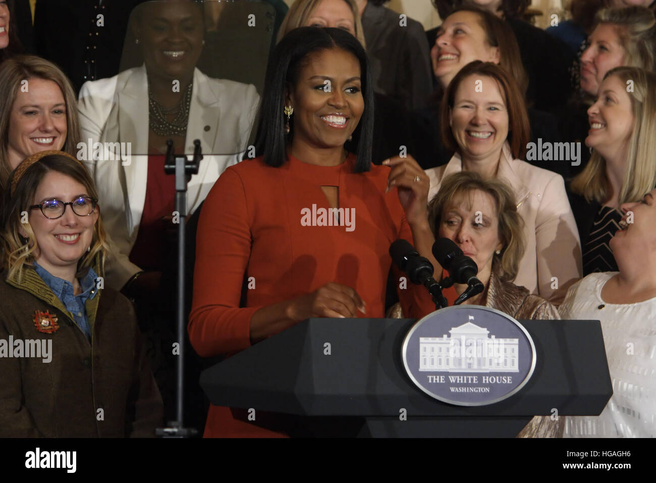 Washington, DC, USA. 6th Jan, 2017. First Lady Michelle Obama, seen ...