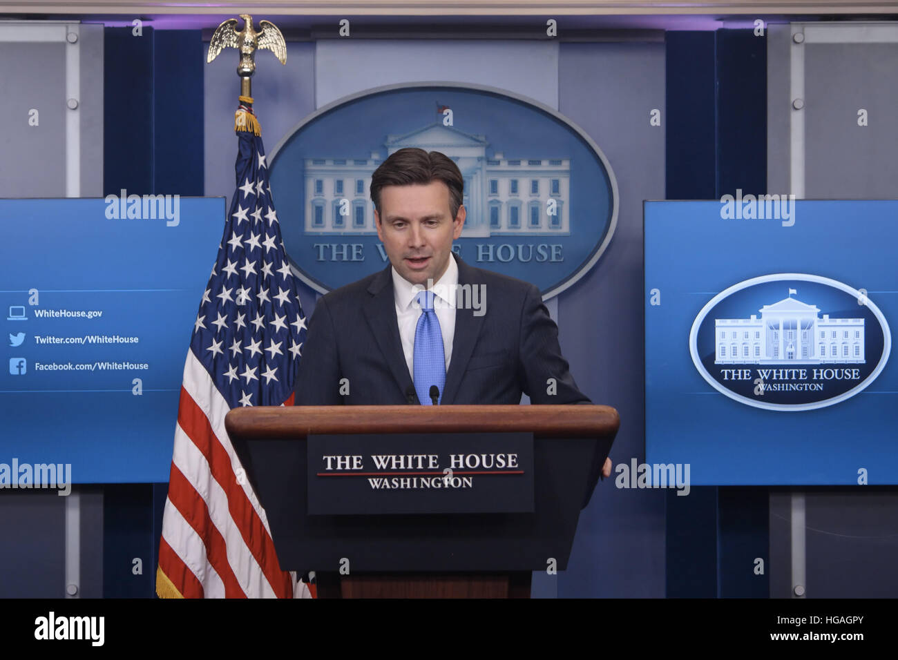 Washington, DC, USA. 6th Jan, 2017. White House Press Secretary Josh ...