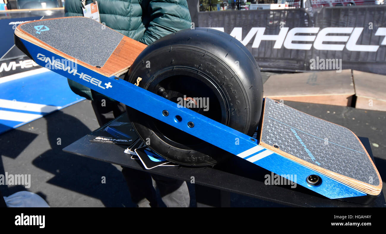Las Vegas, Nevada, USA. 6th Jan, 2017. OneWheel electric board on ...