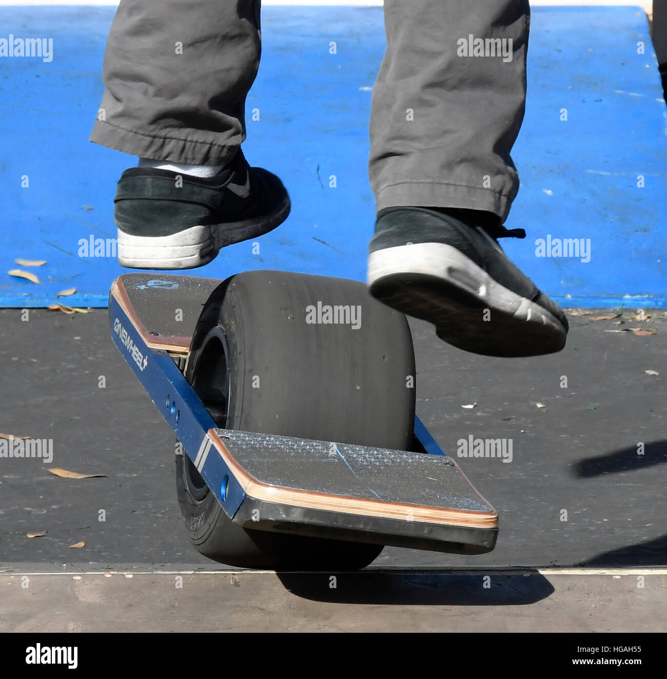 Las Vegas, Nevada, USA. 6th Jan, 2017. OneWheel electric board on ...