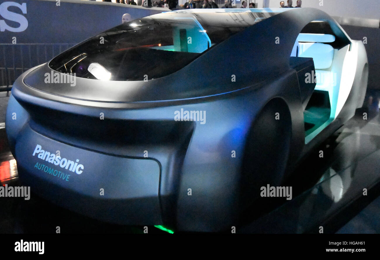 Las Vegas, Nevada, USA. 6th Jan, 2017. Concept self driving car by ...