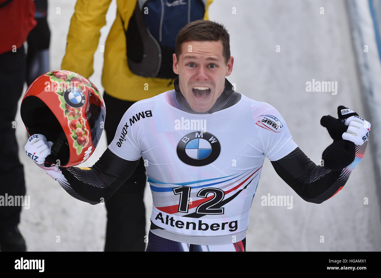 Altenberg, Germany. 7th Jan, 2017. German skeleton competitor ...