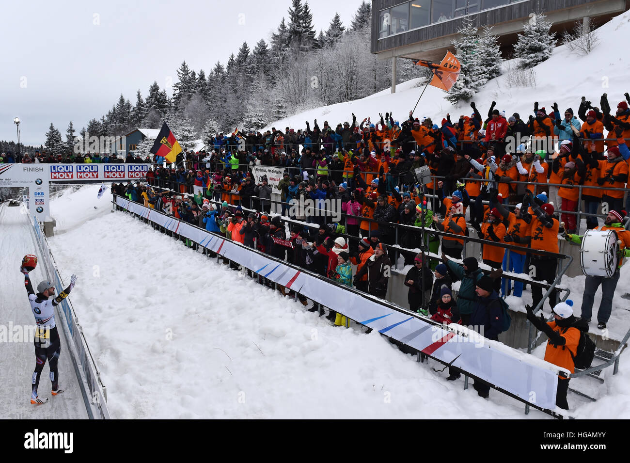 Altenberg, Germany. 07th Jan, 2017. German skeleton competitor Axel ...