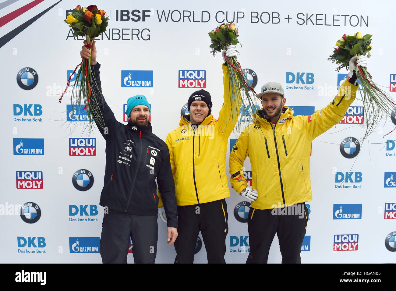Altenberg, Germany. 7th Jan, 2017. Latvian skeleton competitor Martins ...
