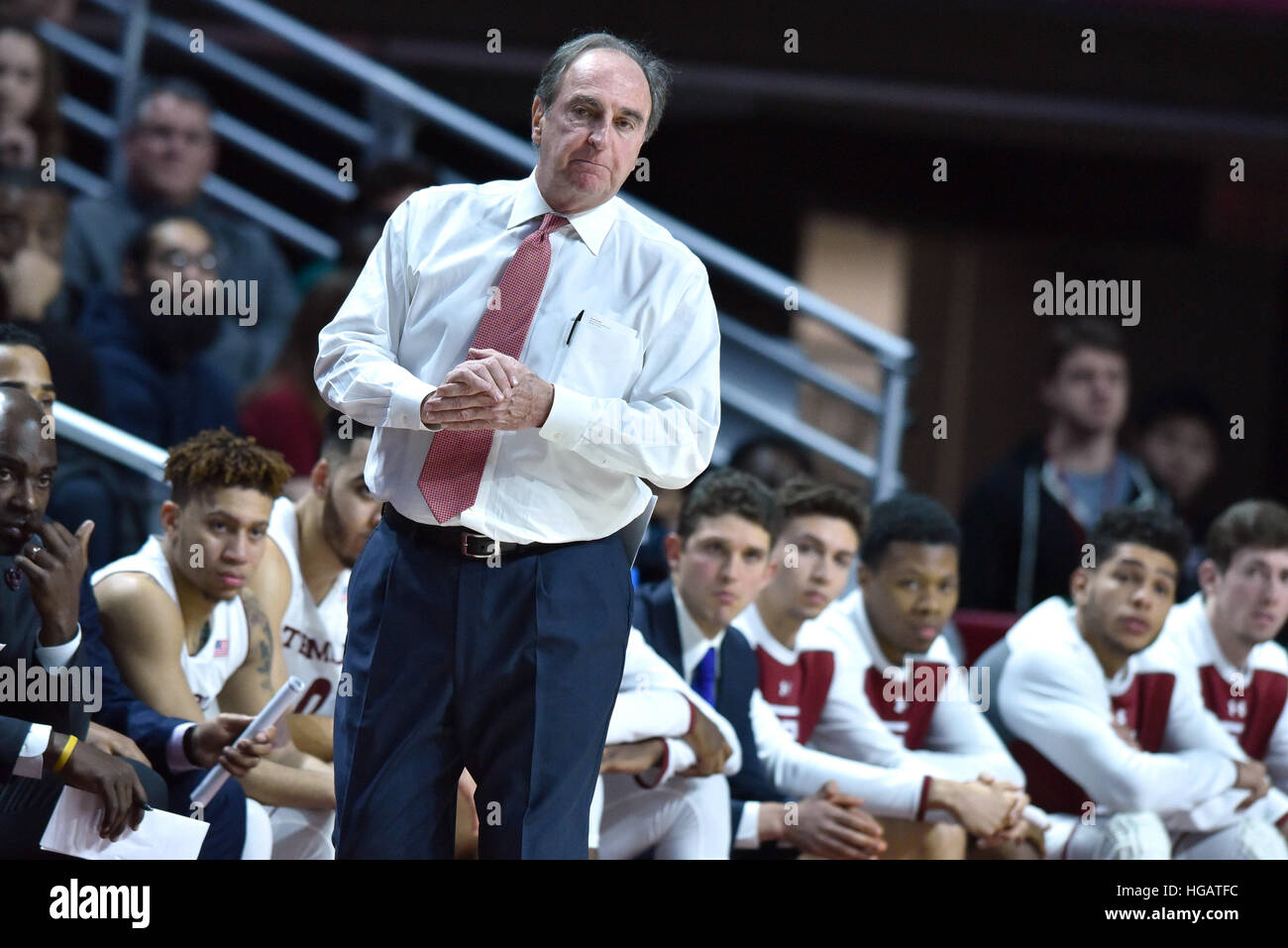 Philadelphia, Pennsylvania, USA. 7th Jan, 2017. Temple Owls head coach ...