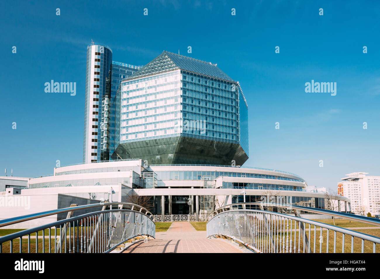 Minsk, Belarus. Building Of National Library Of Belarus In Minsk ...
