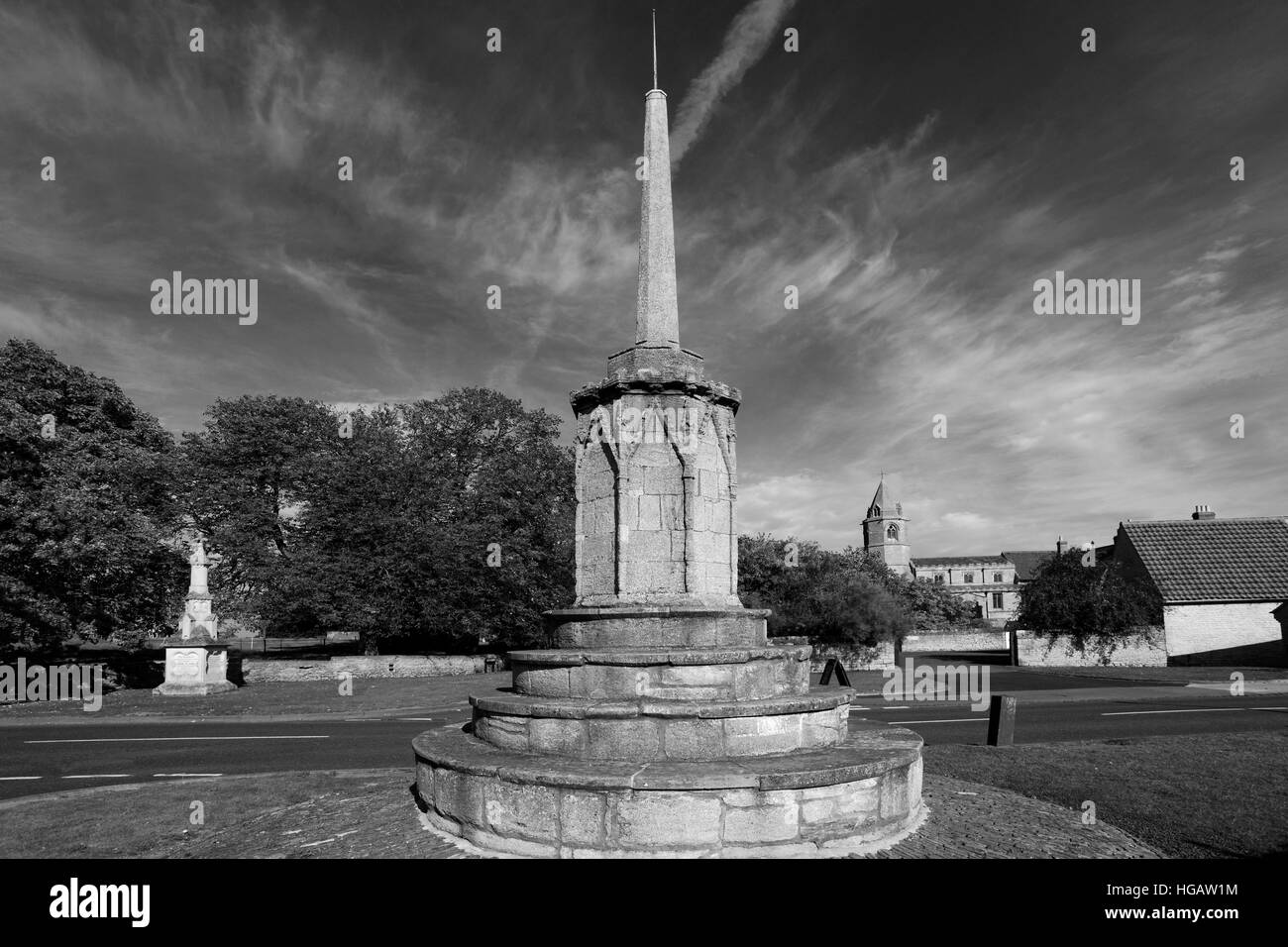 Autumn, September, October, Market Cross and John Clare memorial ...