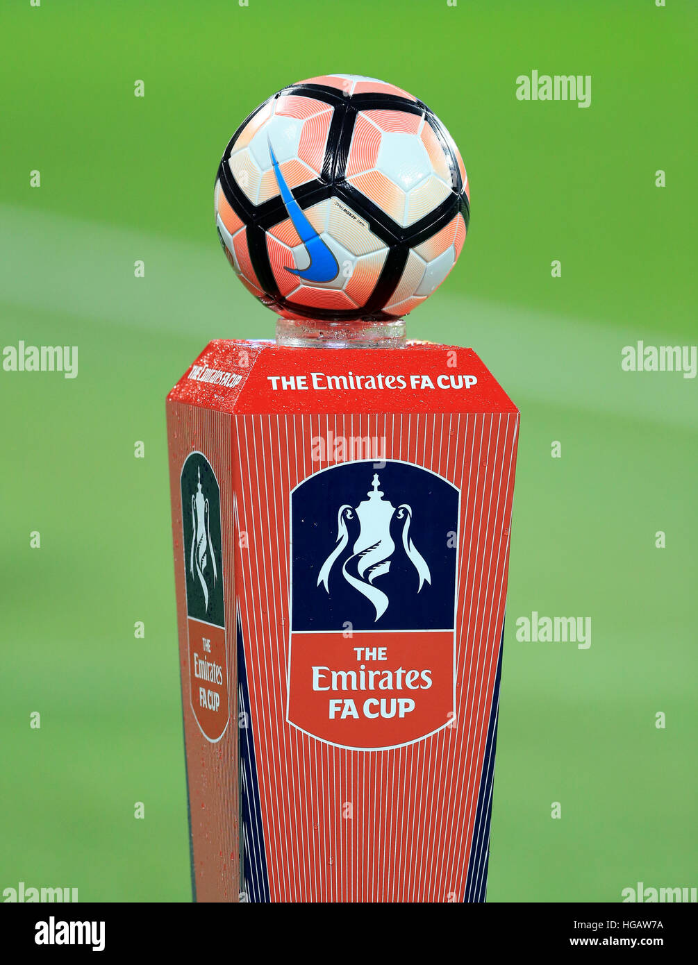 A general view of the match ball prior to the Emirates FA Cup, Third ...
