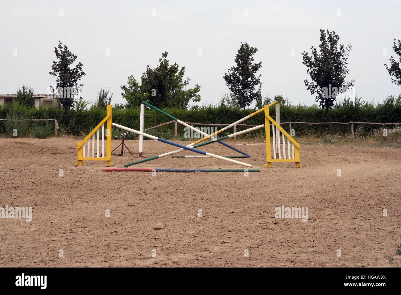 Equestrian training field. Equestrian games Stock Photo - Alamy