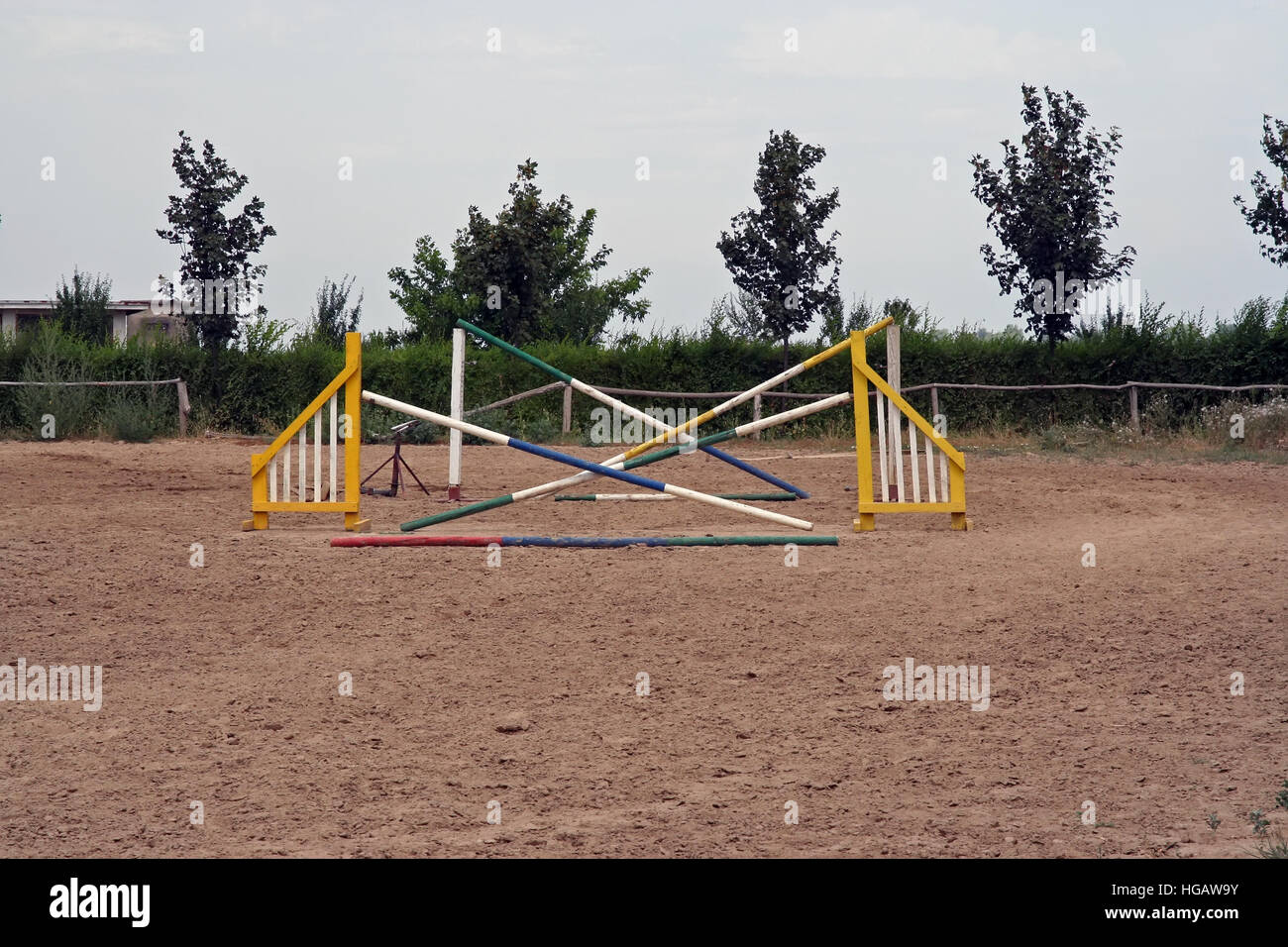 Equestrian training field. Equestrian games Stock Photo - Alamy