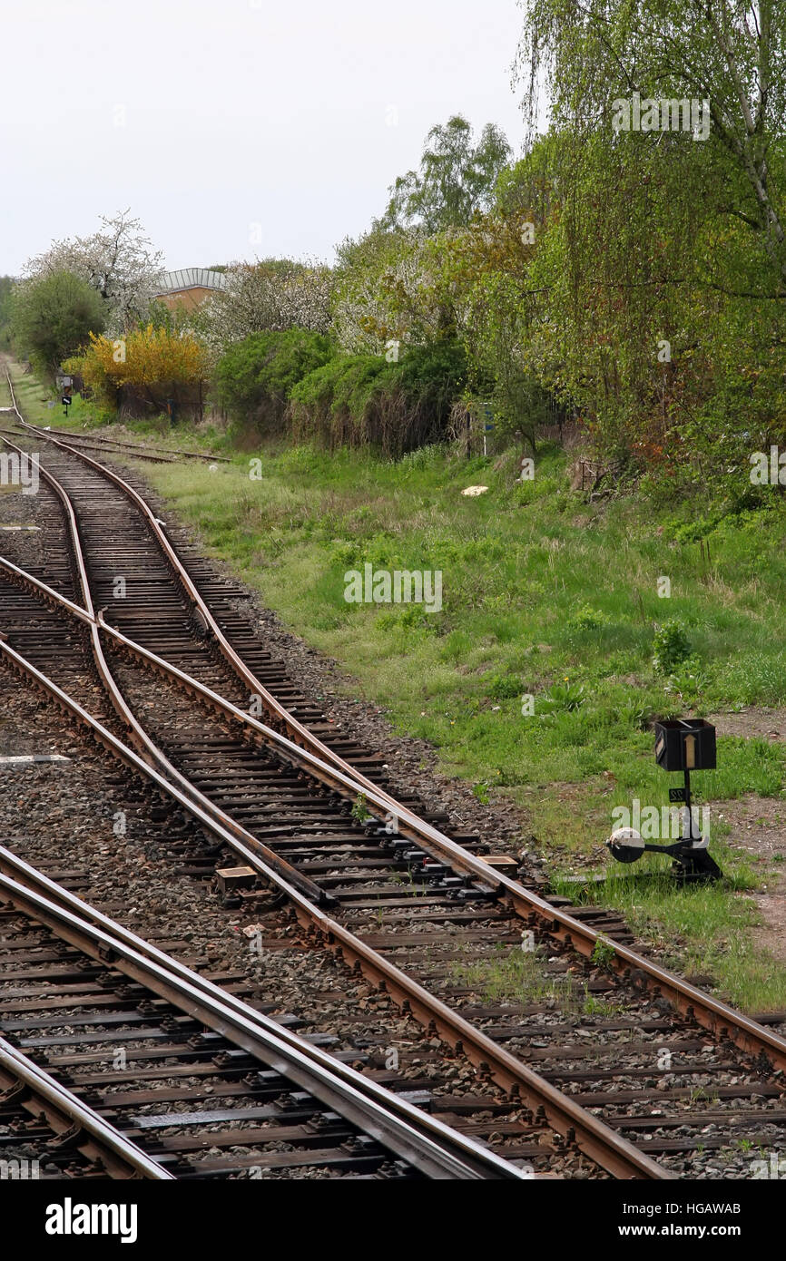 Old railway. Old railroad. Old service railway Stock Photo - Alamy
