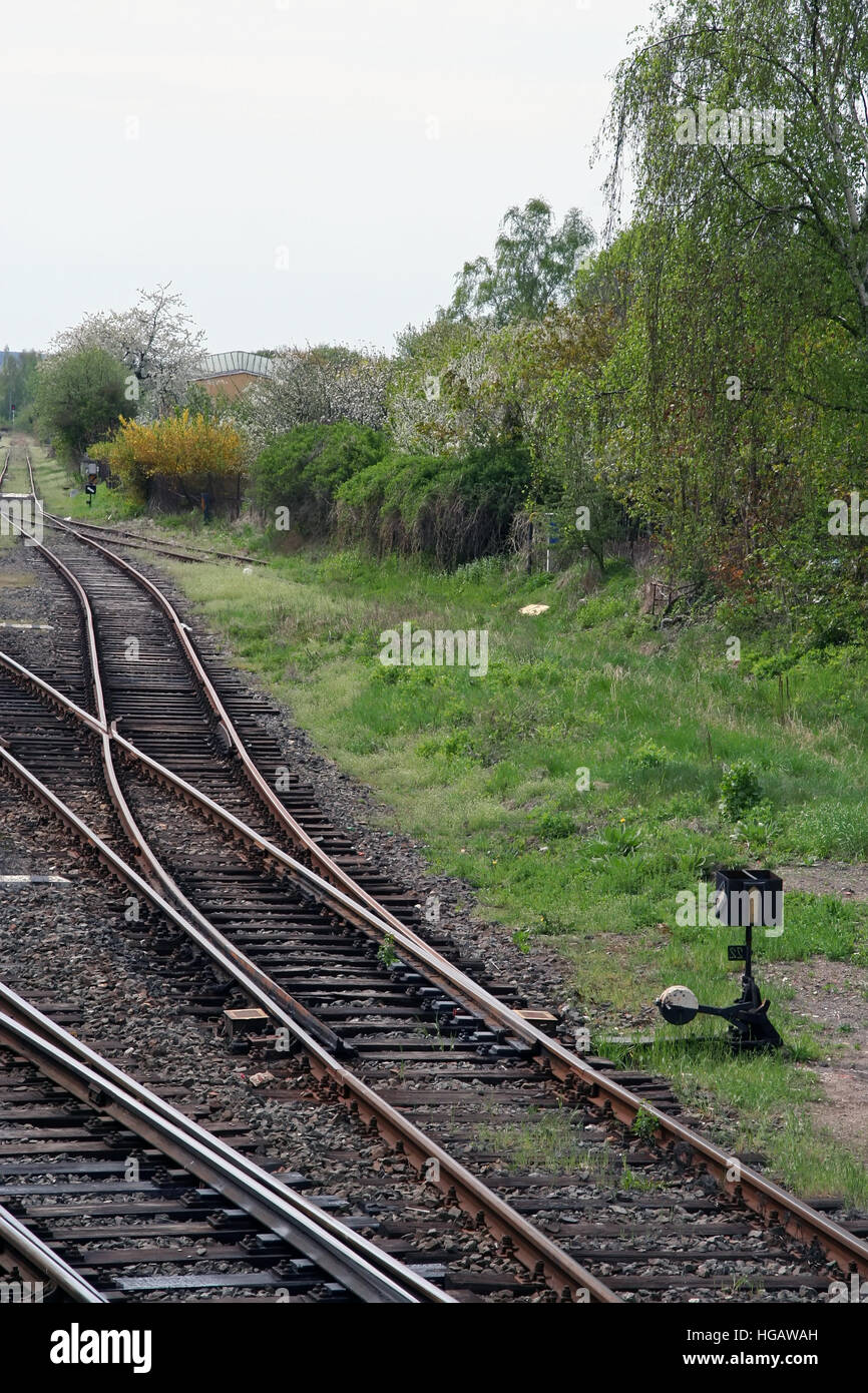 Old railway. Old railroad. Old service railway Stock Photo - Alamy