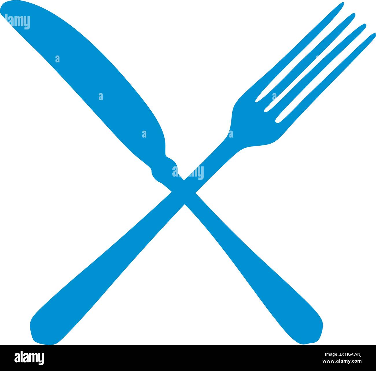 Fork knife crossed Stock Vector Images - Alamy