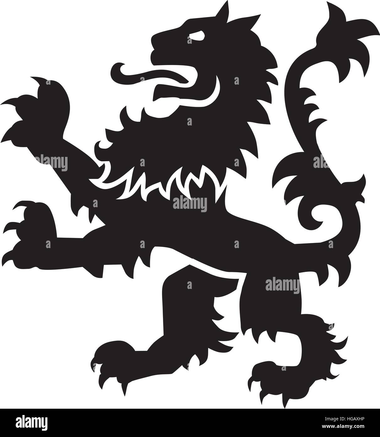 Lion vintage engraving Stock Vector Images - Alamy