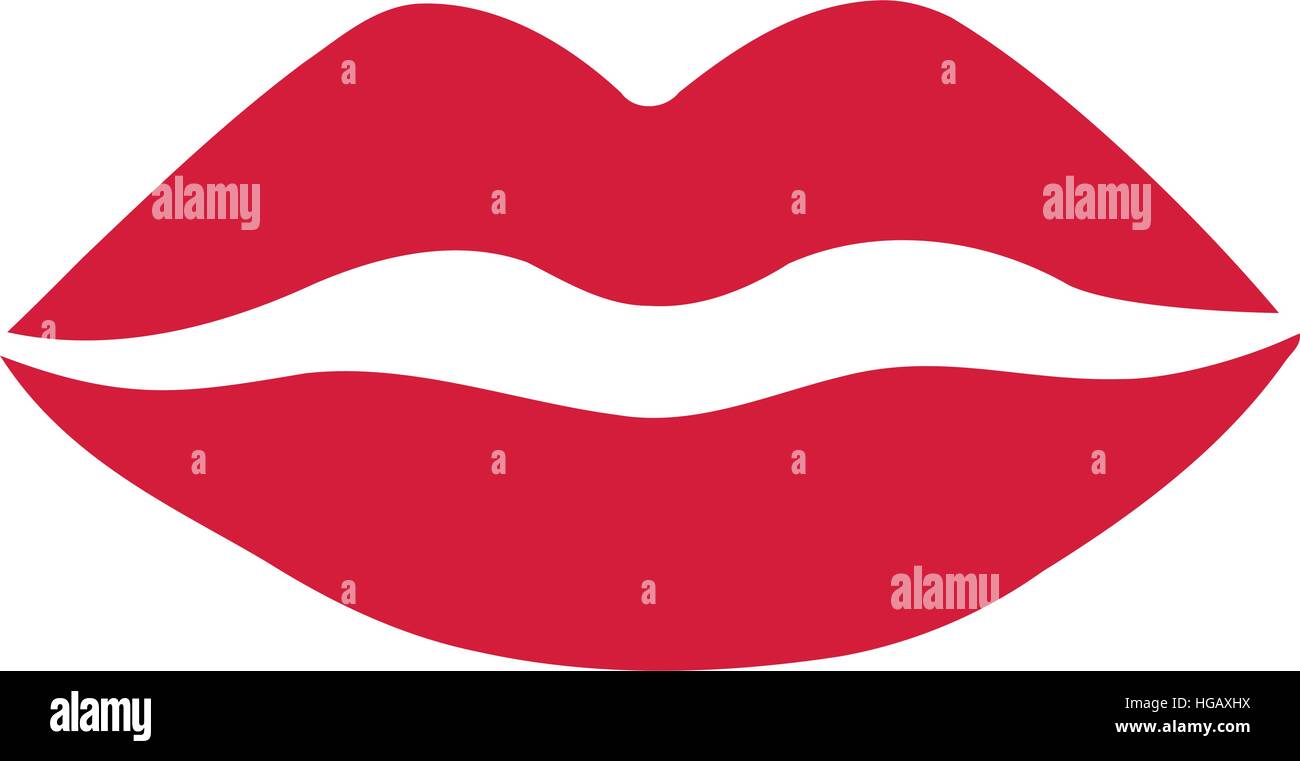 Red lips icon Stock Vector Image & Art - Alamy