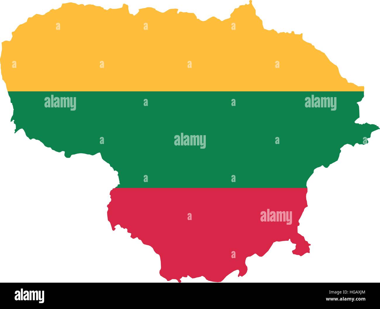 Lithuania map with flag Stock Vector Image & Art - Alamy