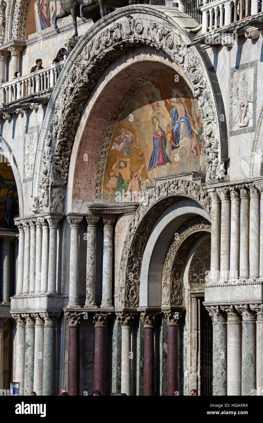 The entrance gate of San Marco's Basilica, Venice, Italy Stock Photo ...