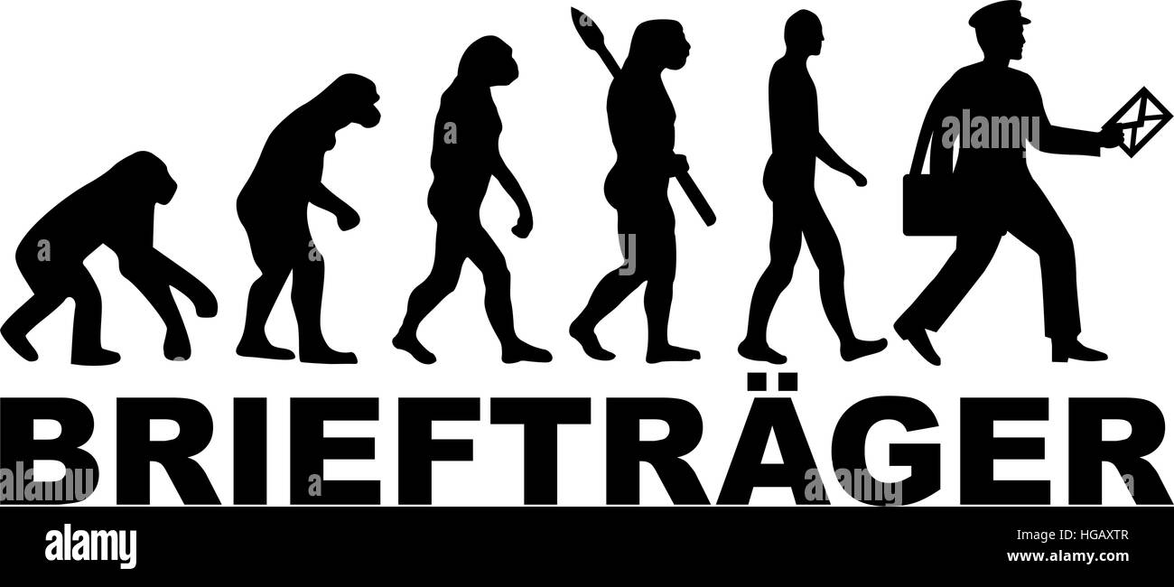 Evolution Mailman german Stock Vector Image & Art - Alamy