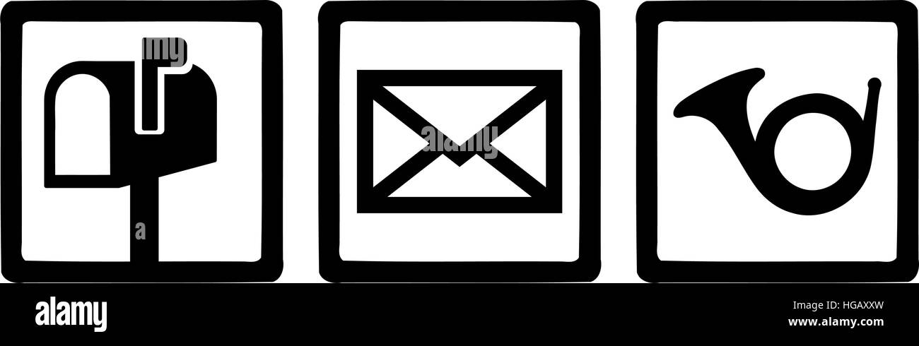 Post horn Black and White Stock Photos & Images - Alamy