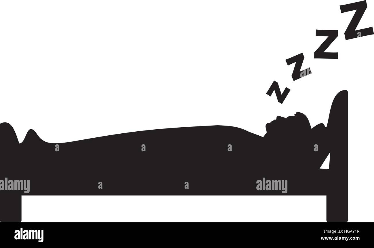 Sleeping man sleep in Stock Vector Images - Alamy