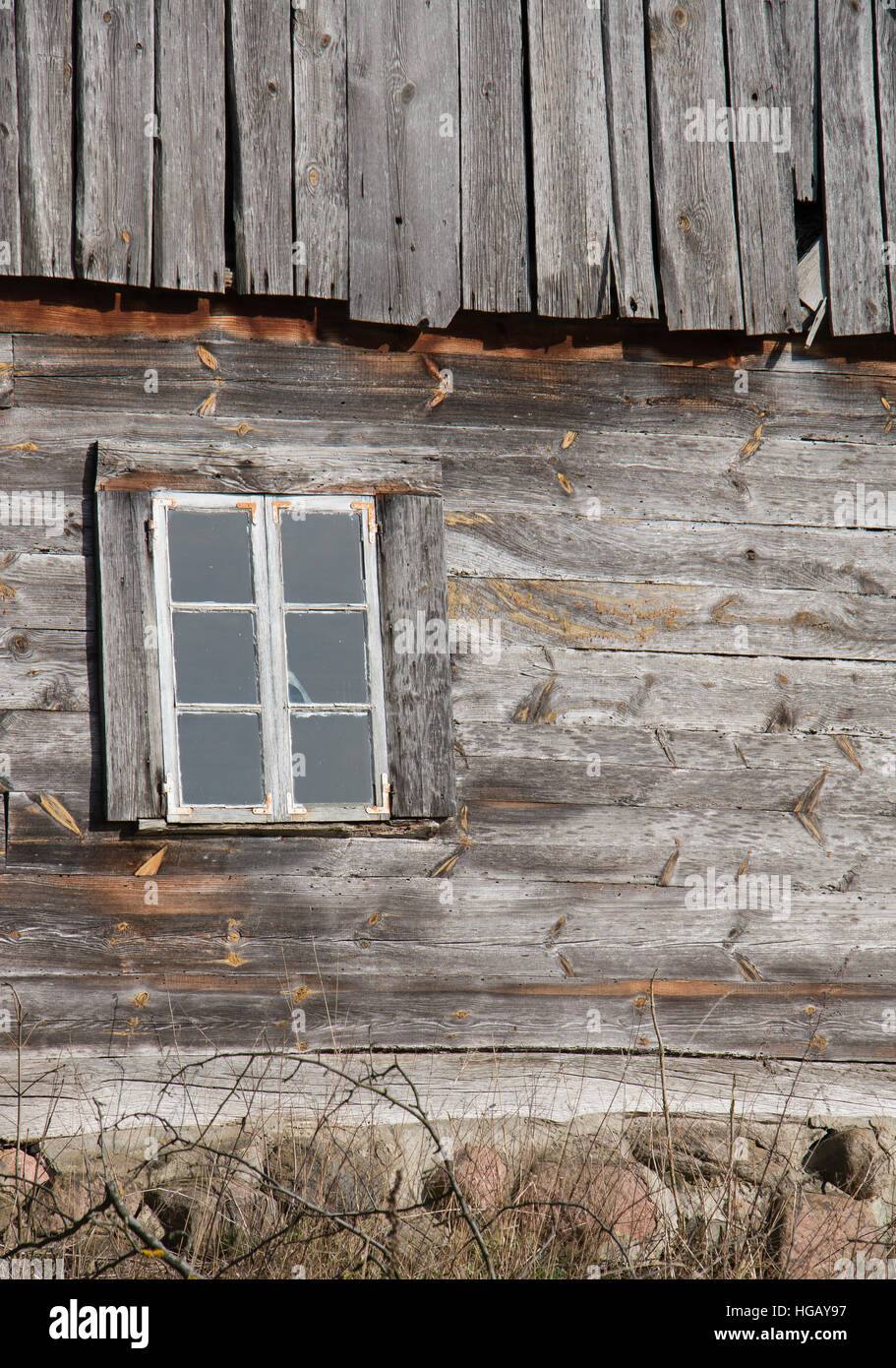Small wooden window Stock Photo - Alamy