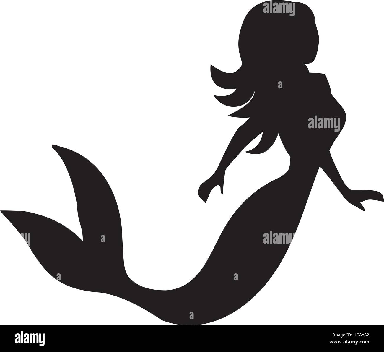 Mermaid silhouette hi-res stock photography and images - Alamy