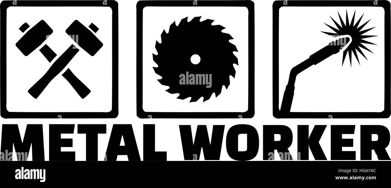 Metal worker icons Stock Vector Image & Art - Alamy