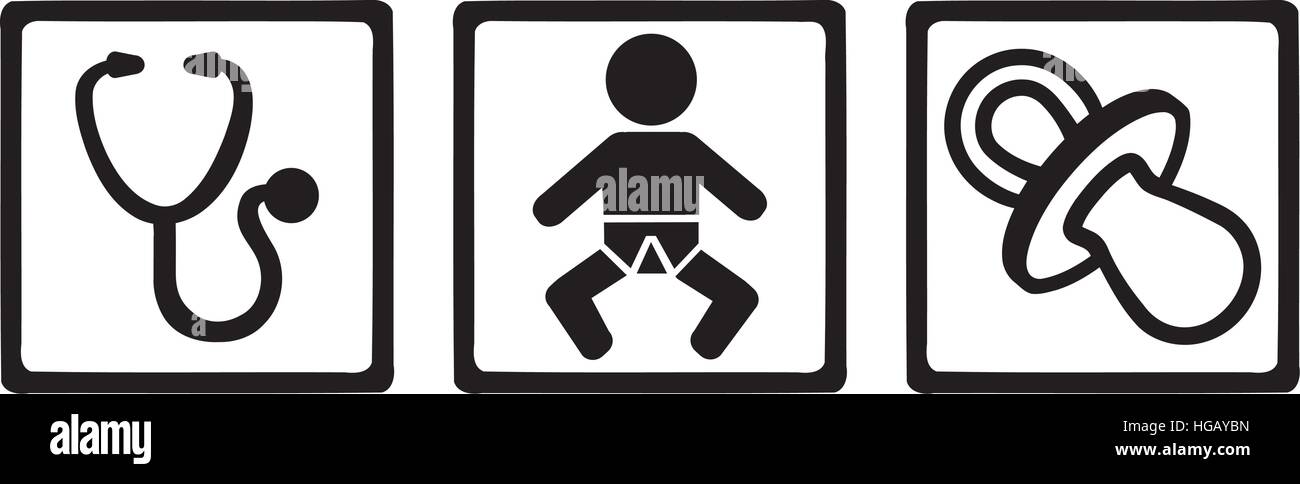 Midwife baby Stock Vector Images - Alamy