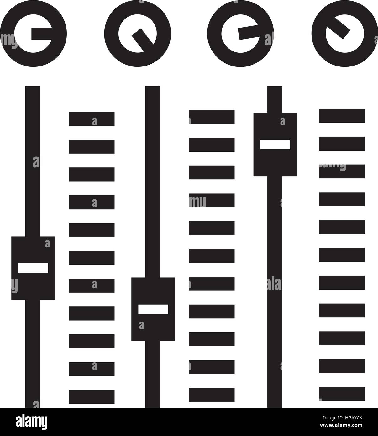 Control panel sound mixer Stock Vector Images - Alamy