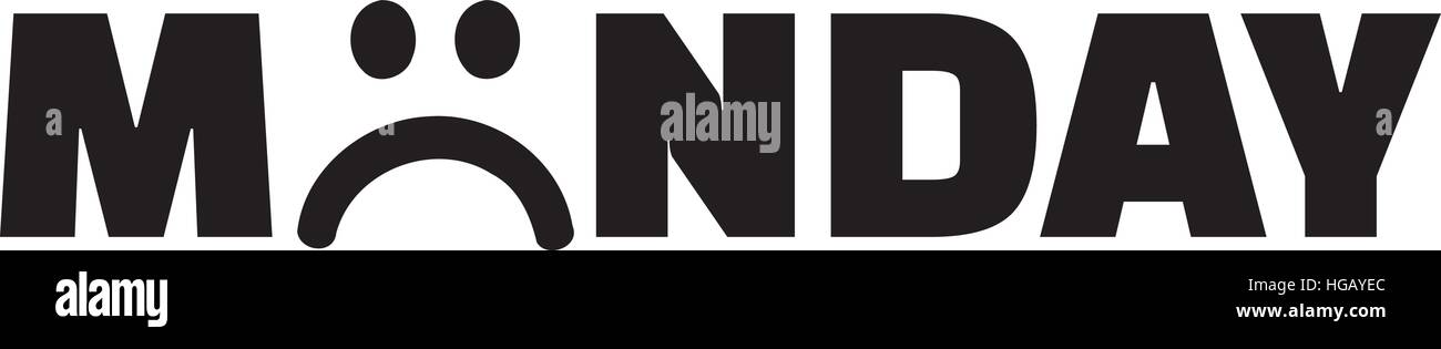 Monday with bad smiley Stock Vector Image & Art - Alamy