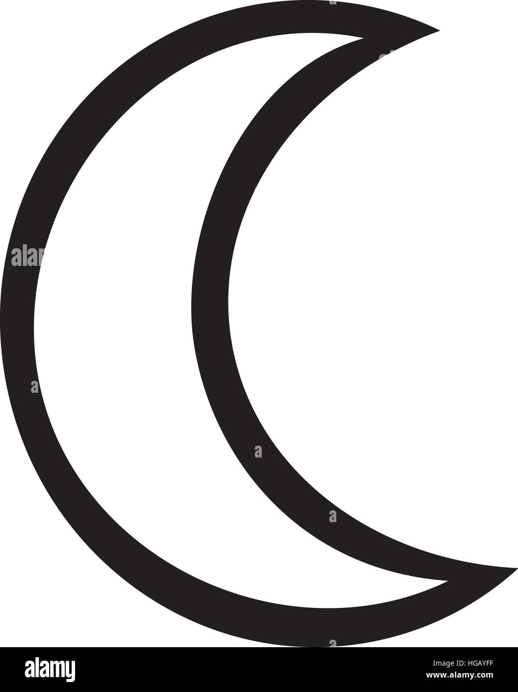 Moon icon outline Stock Vector Image & Art - Alamy