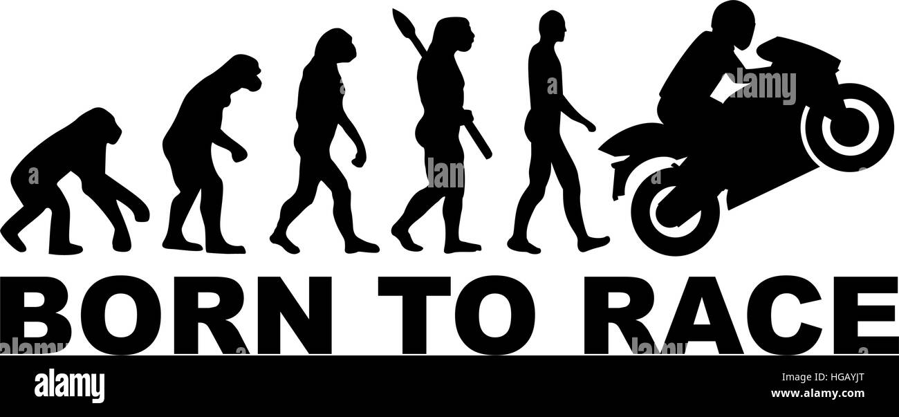 Evolution motorbike. Born to race Stock Vector Image & Art - Alamy