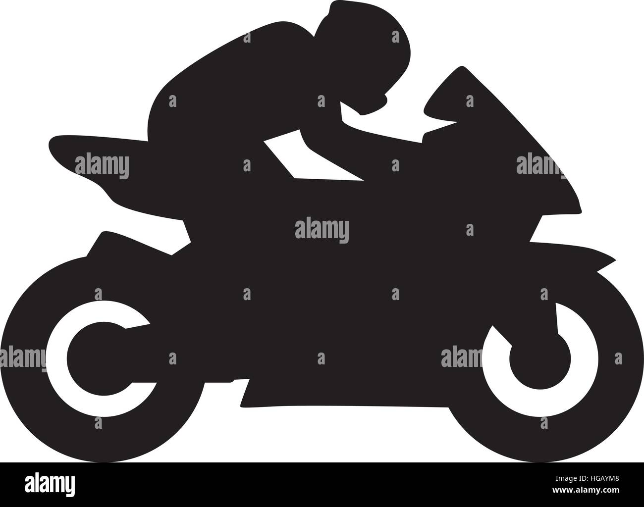 Motorbike driver silhouette Stock Vector Image & Art - Alamy