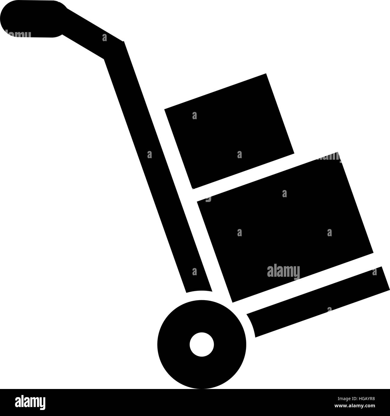 Business man hand truck Stock Vector Images - Alamy