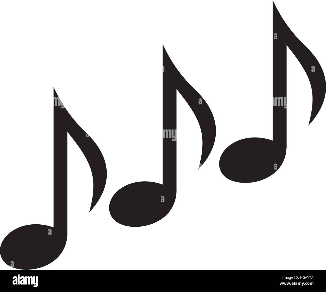 Music notes triple Stock Vector Image & Art - Alamy