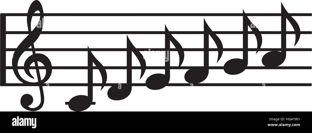 Note line with row of notes Stock Vector Image & Art - Alamy
