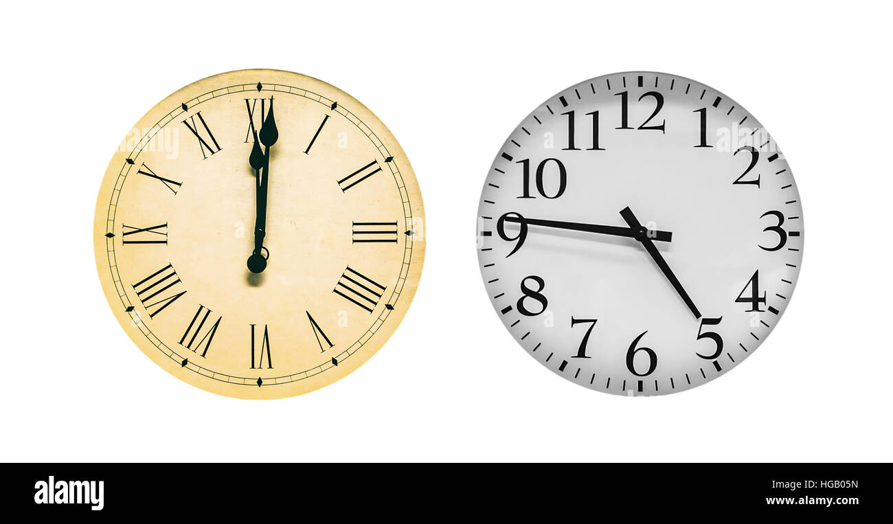 clocks, set (details and color here is highly processed Stock Photo - Alamy