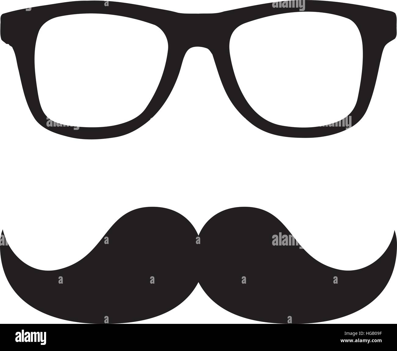 Mustache with glasses Stock Vector Image & Art - Alamy