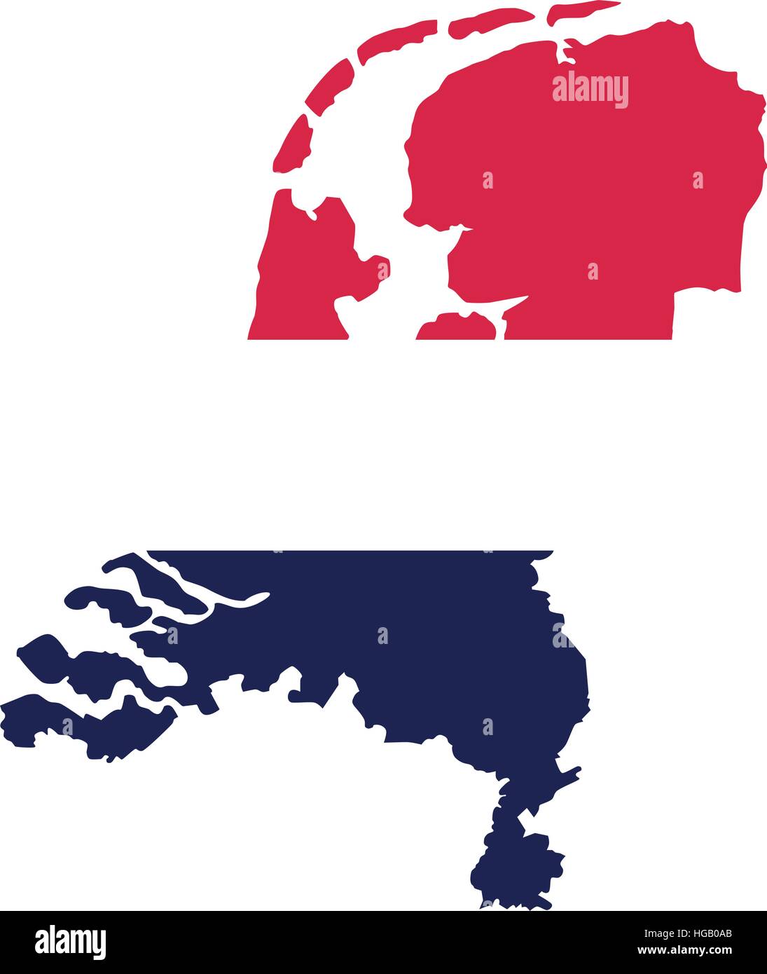 Netherlands map with flag Stock Vector Image & Art - Alamy