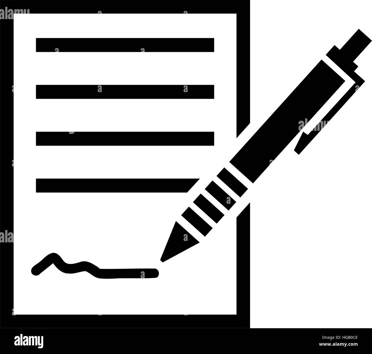 Person signing document Stock Vector Images - Alamy