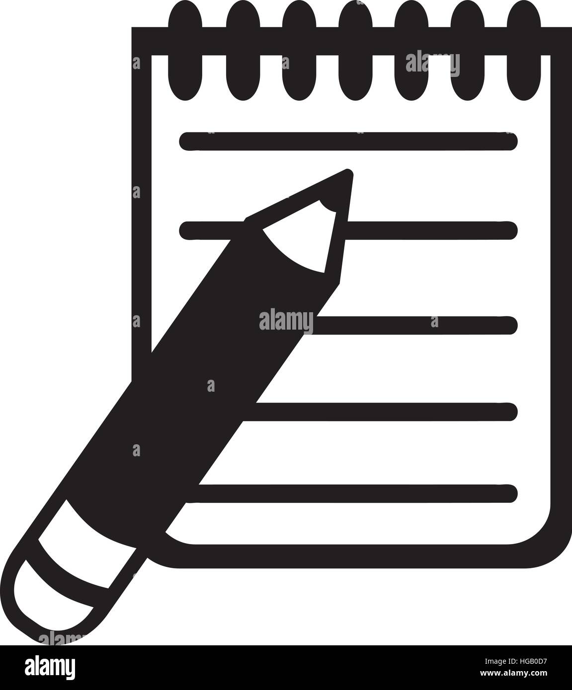 Notepad and pencil icon Stock Vector Image & Art - Alamy