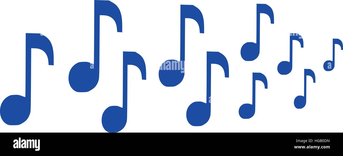 Music notes in a row Stock Vector Image & Art - Alamy