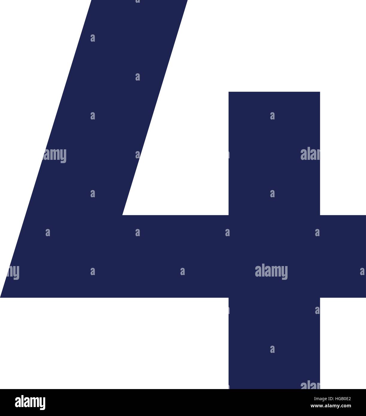 Four fat number digit 4 Stock Vector Image & Art - Alamy