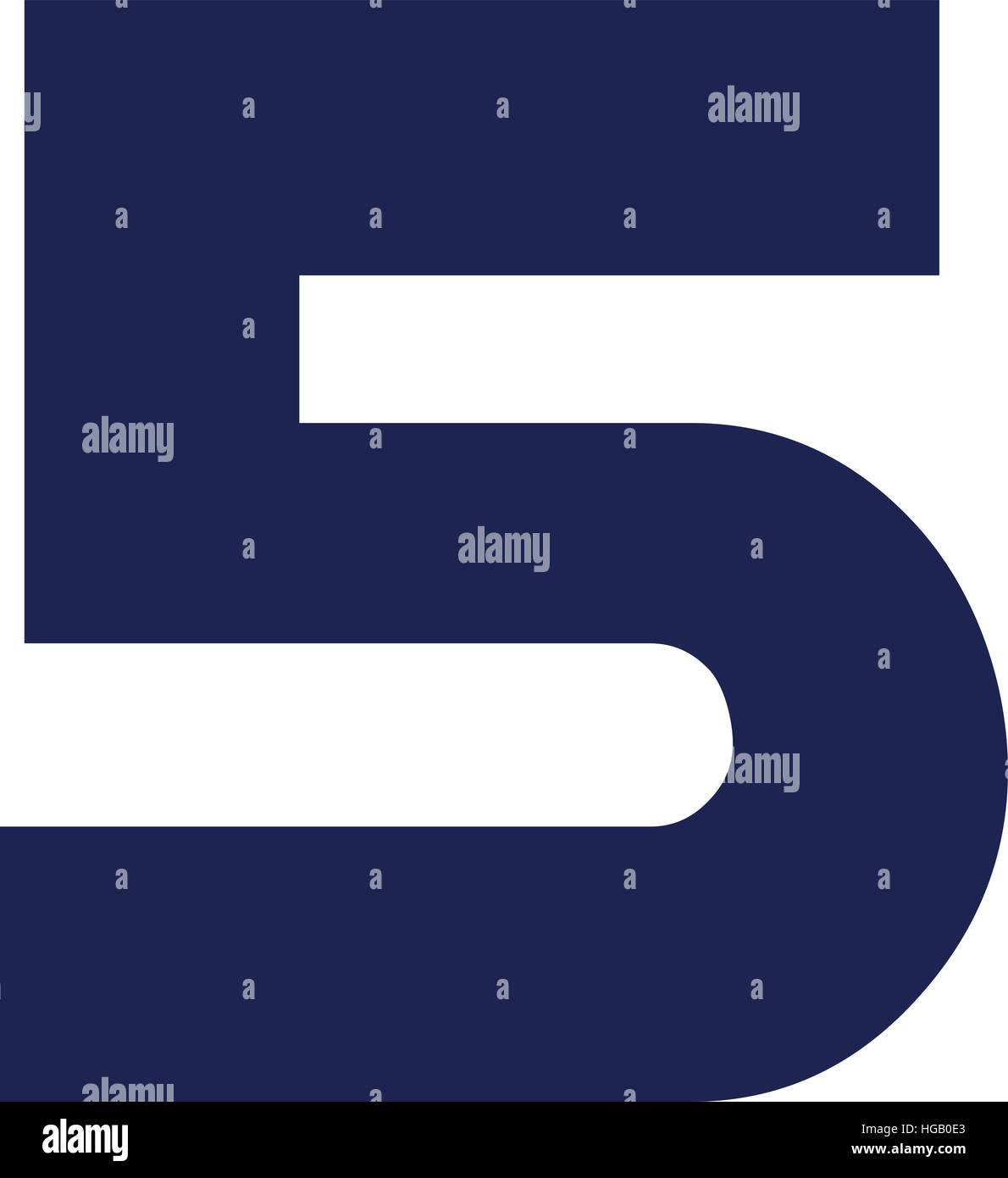 Five fat number digit 5 Stock Vector Image & Art - Alamy