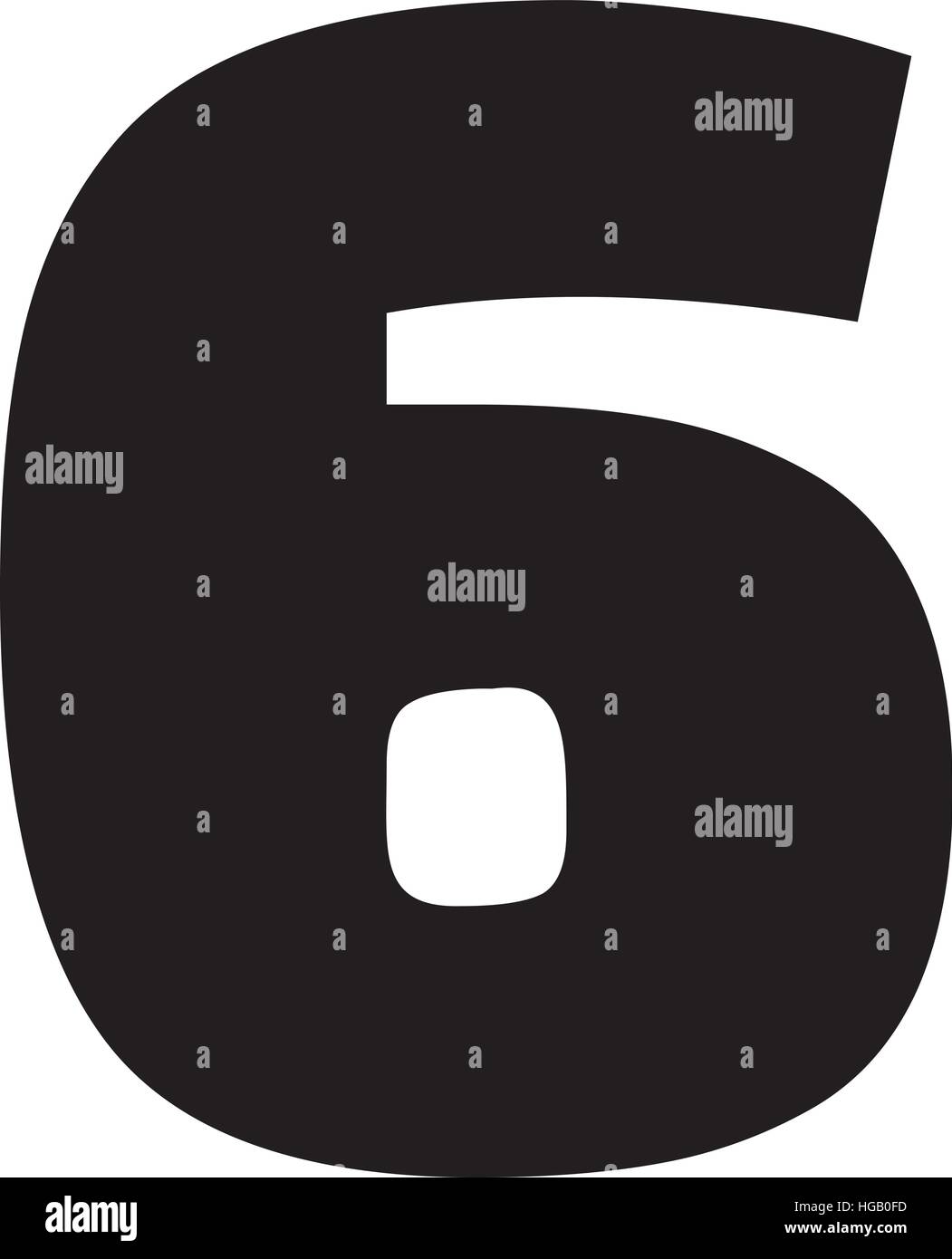 Six number digits 6 Stock Vector Image & Art - Alamy