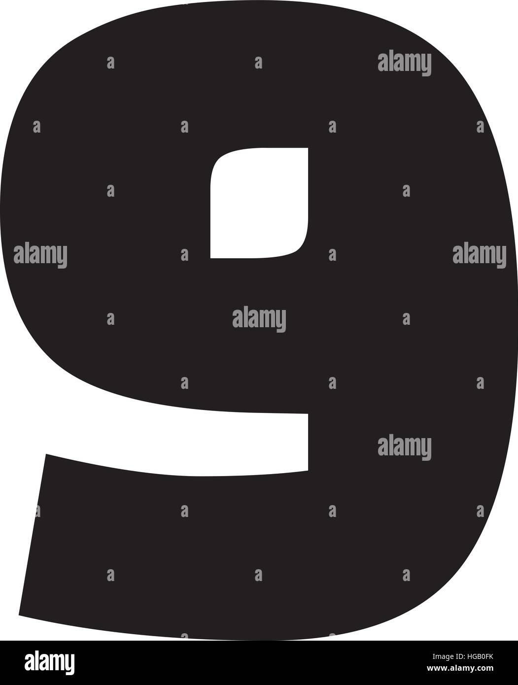 Nine number digits 9 Stock Vector Image & Art - Alamy